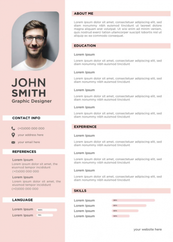 Desain Cv Dengan Tampilan Clean - Desain id