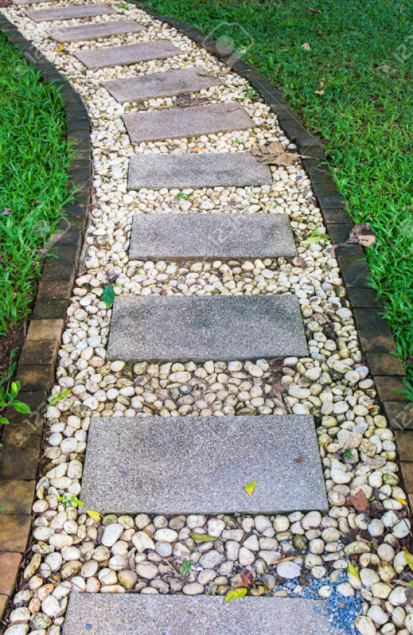 Jalan Setapak Dengan Batu Kerikil - Desain id