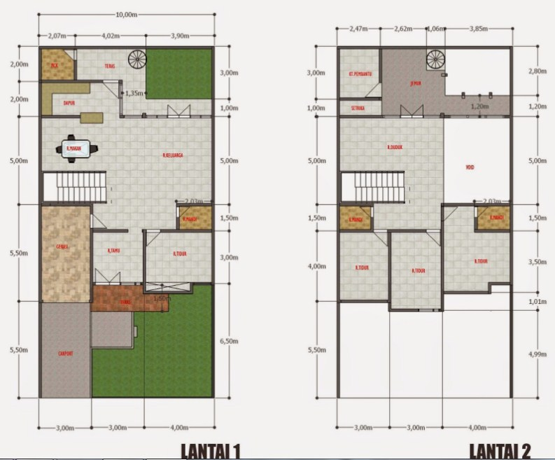 Arsitektur Rumah 10x20 Dengan Satu Lantai - Desain id Arsitektur Rumah 10x20 Dengan Satu Lantai - Desain id