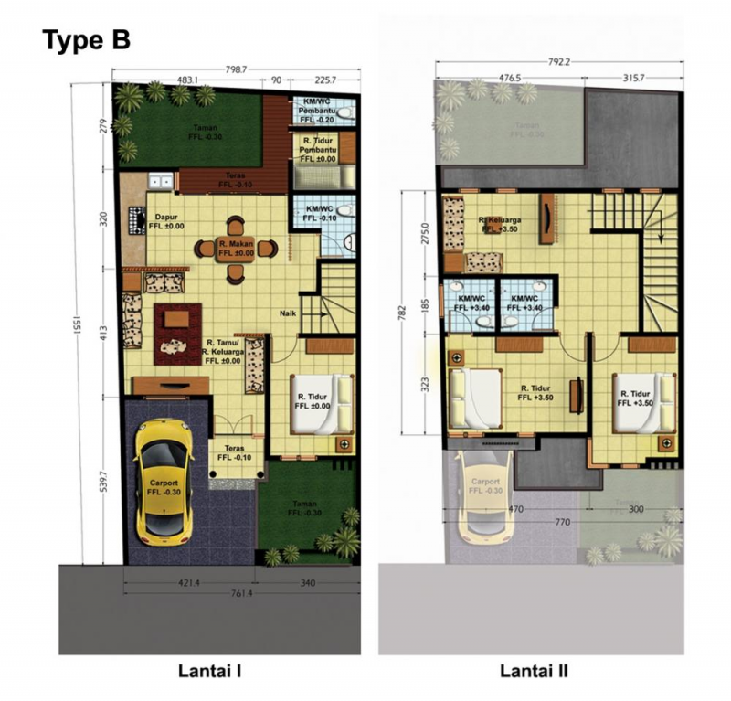 Arsitektur Rumah Ukuran 8x8 Dengan 2 Lantai Desain Id