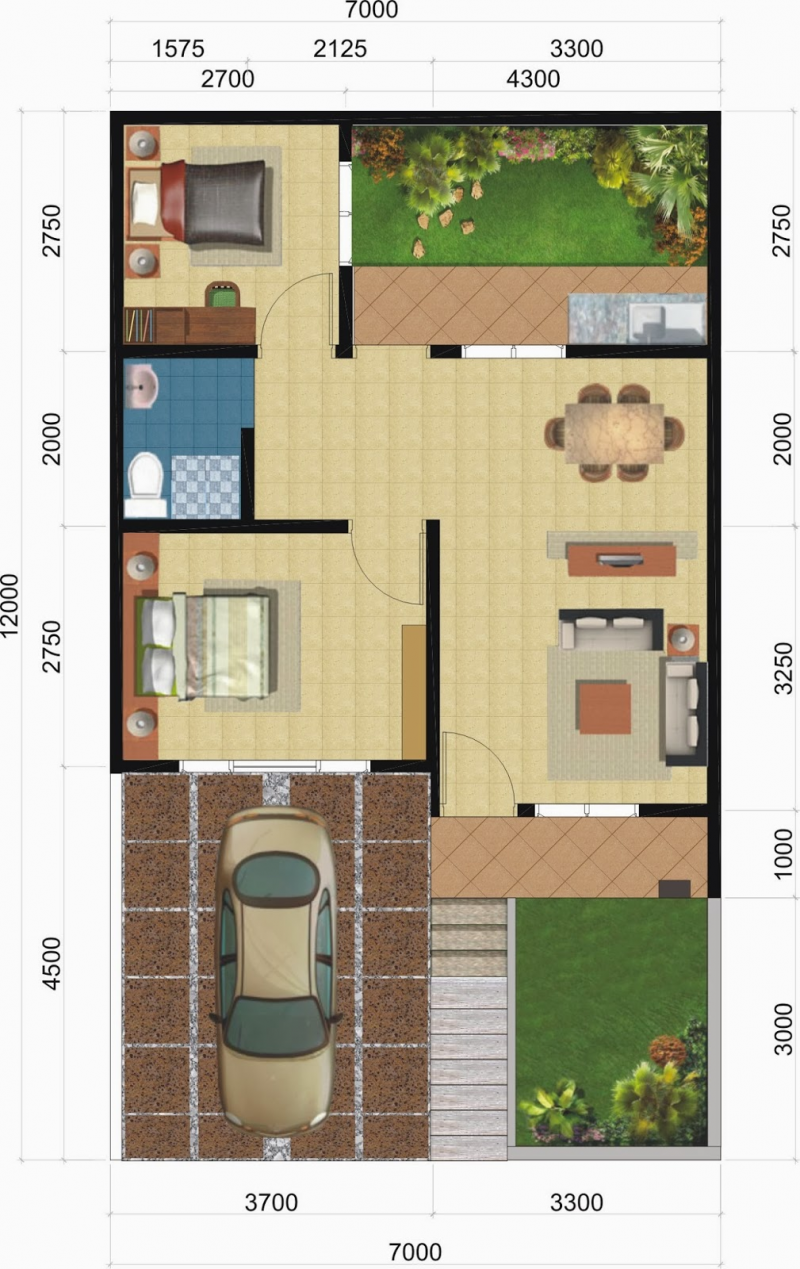 30 Contoh Denah dan Desain Rumah 9 x 15 Meter - Desain id 30 Contoh Denah dan Desain Rumah 9 x 15 Meter - Desain id
