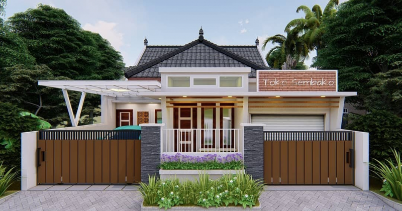 30 Konsep Desain Rumah dan Toko Kelontong - Desain id 30 Konsep Desain Rumah dan Toko Kelontong - Desain id