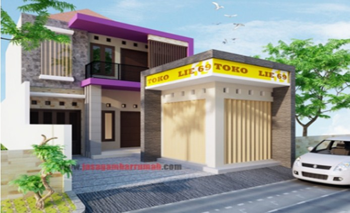 Desain Rumah Dengan Toko Terpisah - Desain id Desain Rumah Dengan Toko Terpisah - Desain id
