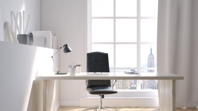 Meja Kantor Minimalis Dengan Tata Letak Corner - Desain id