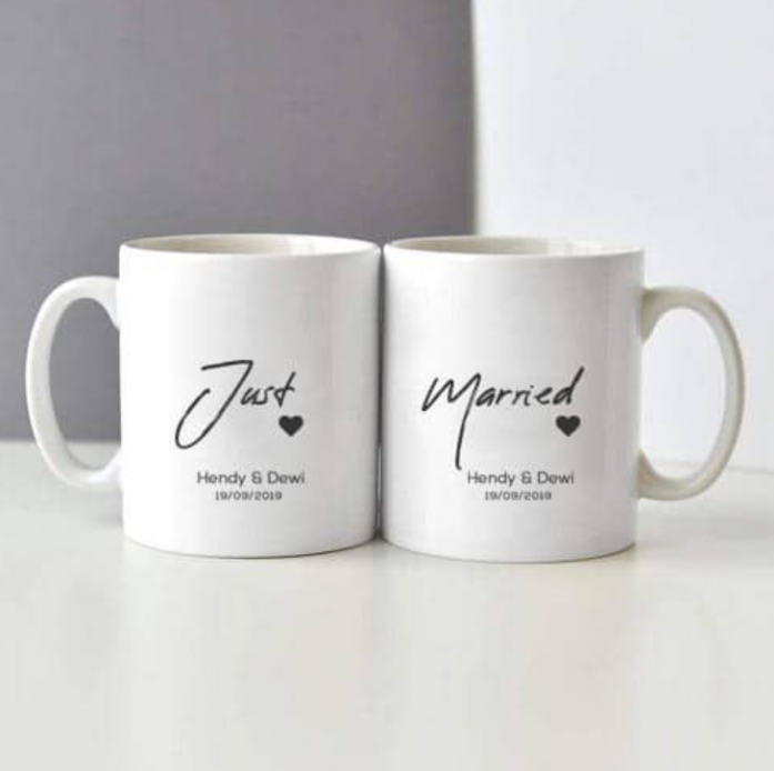 25 Desain Mug Wedding Couple - Desain id